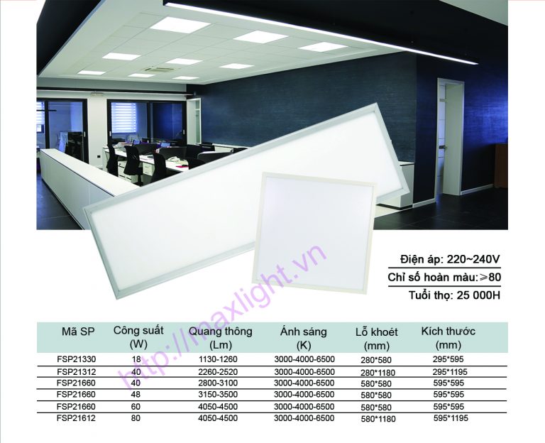 Đèn LED panel FSL 40W FSP302 – Đèn led MAXLIGHT – FSL